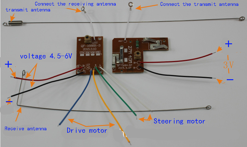 40Mhz Simple 4 Channel 10 Meter Radio RC Transmitter Receiver Board Kit ...