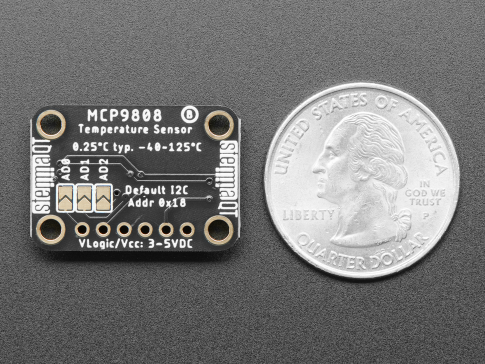 Adafruit MCP9808 High Accuracy I2C Temperature Sensor Breakout - STEMMA ...