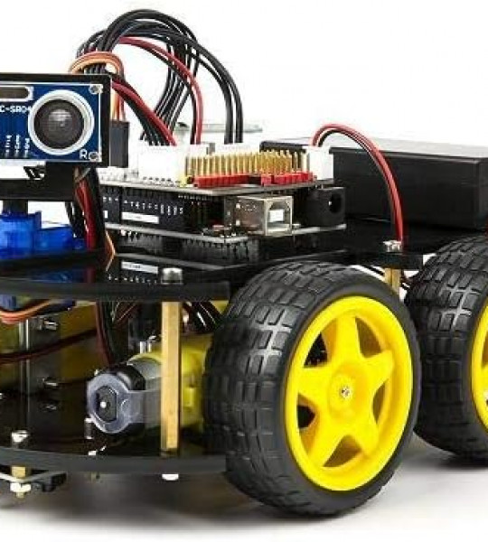 4 wd,Arduino UNO R3, Line Tracking Module,Ultrasonic Sensor, Bluetooth ...