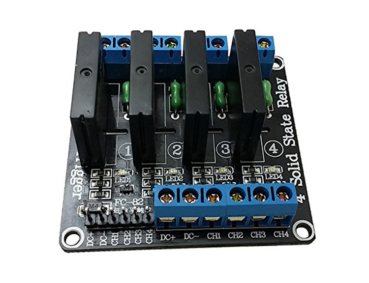 5V 4 Channel SSR Solid-State Relay - low Level Trigger 2A 240V