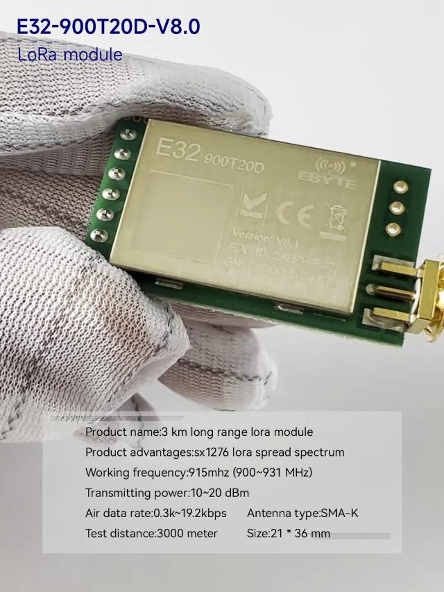 EBYTE E32-900T20D-V8.X SX1276 LoRa Module 868MHz 915M 100mW Long Range ...