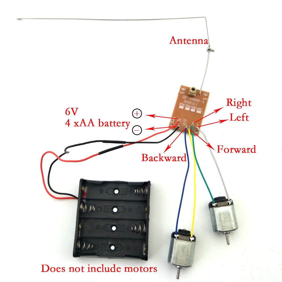 40Mhz Simple 4 Channel 10 Meter Radio RC Transmitter Receiver Board Kit for DIY Remote Control