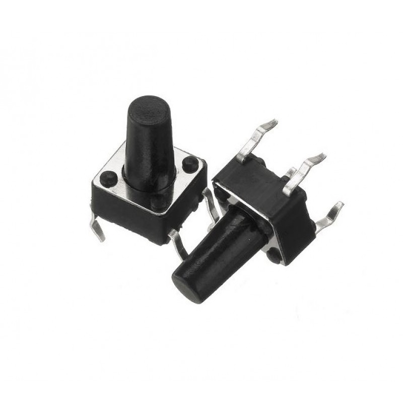 6x6x12mm Tactile Push Button Switch Black