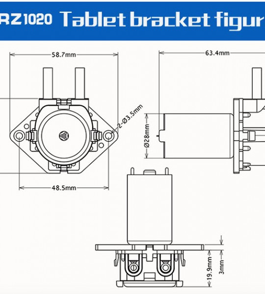 High Precision Mini Peristaltic Pump- 12V