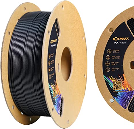 PRINT3DKW Matte black PLA Filament charcoal black