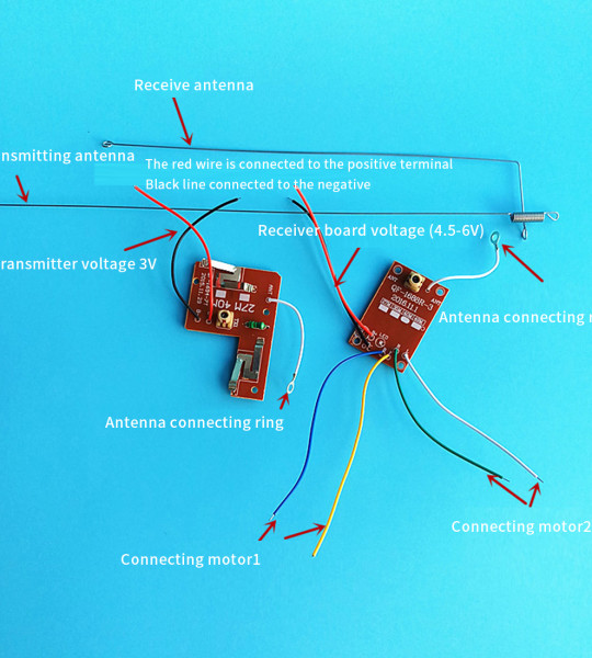 40Mhz Simple 4 Channel 10 Meter Radio RC Transmitter Receiver Board Kit ...