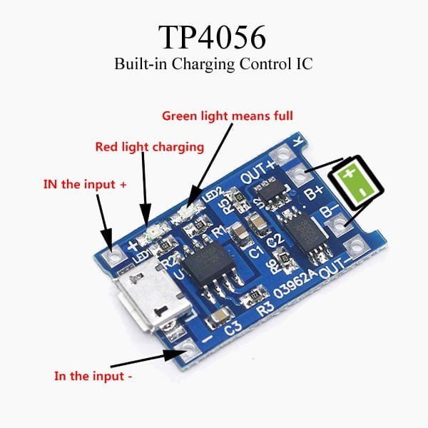 5V 1A Li-Battery Micro USB Charger + protection Module Charging Board