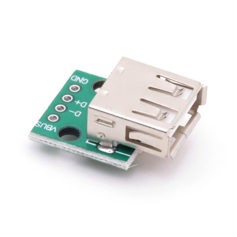 USB Female Head to Dip, 2.54mm Direct 4P Adapter Board, USB to 2.54mm Pin