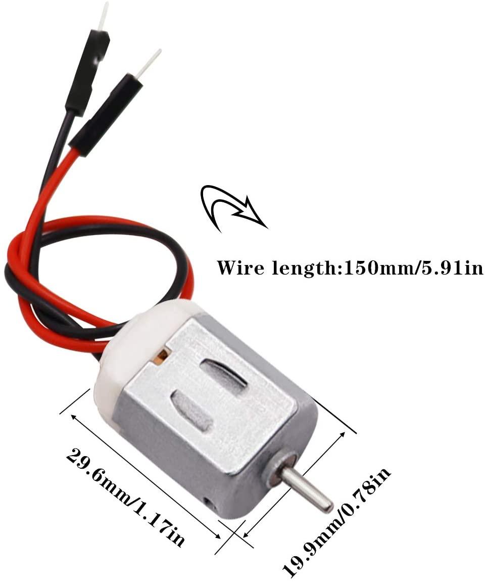 3 to 6v toy dc motor with male pin wire
